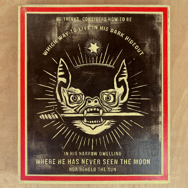 Bat Dagger - Red detail – Arna Miller Designs, LLC