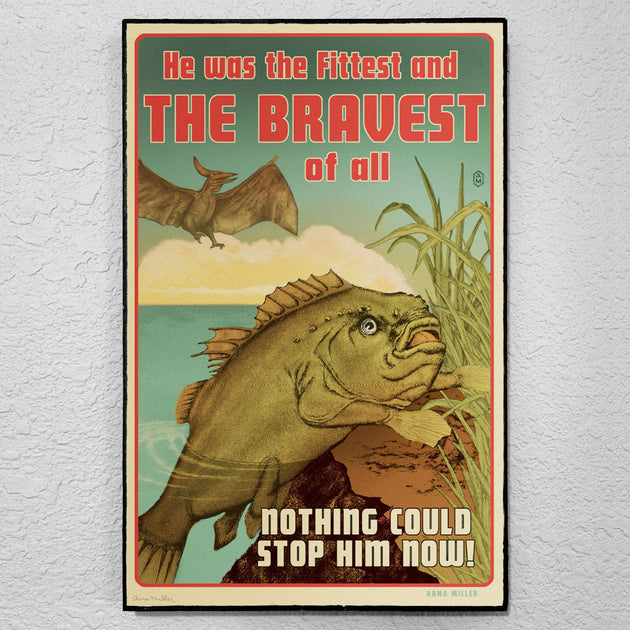 Darwin Fish - Risograph Print by Arna Miller – Arna Miller Designs, LLC