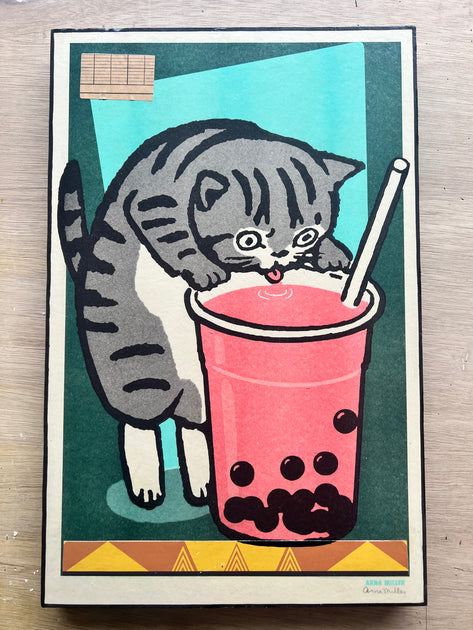 Boba Cat Collage – Arna Miller Designs, LLC