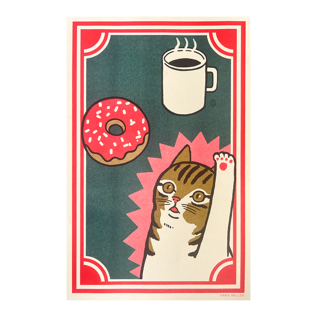 Yes, Please - Risograph Print by Arna Miller – Arna Miller Designs, LLC