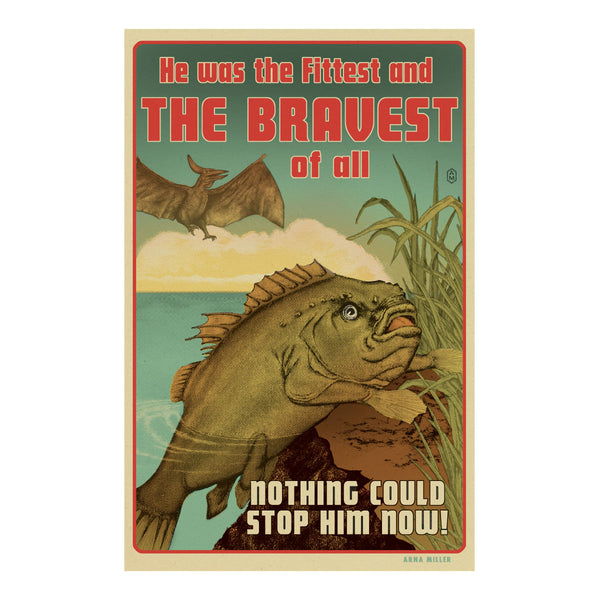 Darwin Fish - Risograph Print by Arna Miller – Arna Miller Designs, LLC